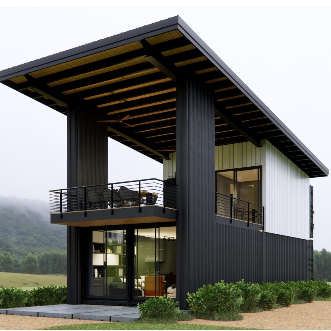 2x20'+2x40' Container Home Plans 3 Bedrooms -2 Bathrooms- House Floor ...