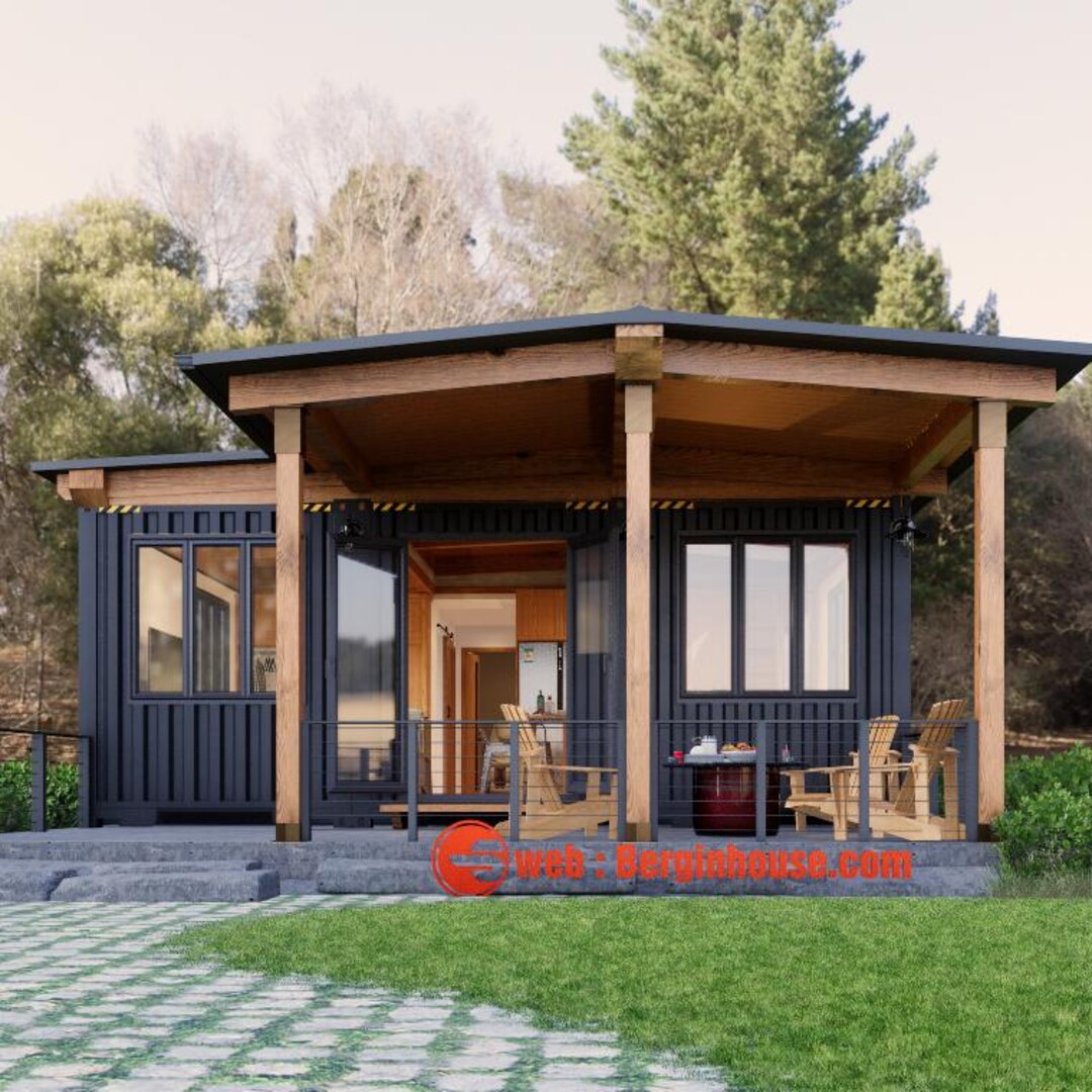 3x40' Container Home Plans 3 Bedrooms -1 Bathroom- Container House ...