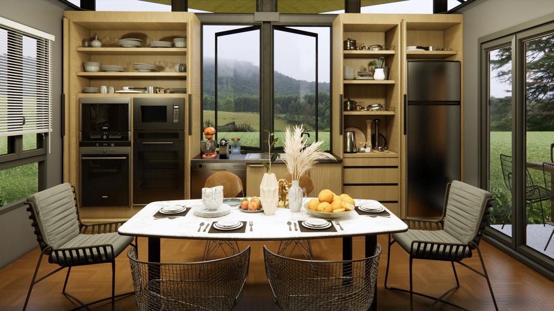 2x20'+2x40' Container Home Plans 2 Bedrooms -1 Bathrooms- House Floor ...