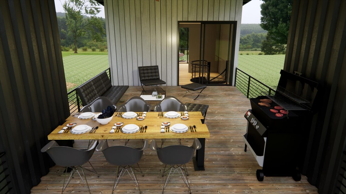 2x20'+2x40' Container Home Plans 3 Bedrooms -2 Bathrooms- House Floor ...