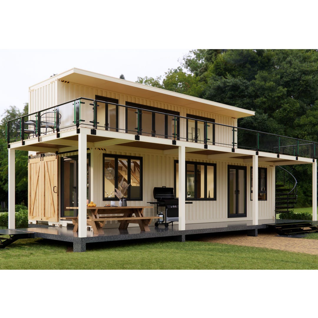 3x40' Container Home Plans 3 Bedrooms -1 Bathroom - House Floor Plans ...