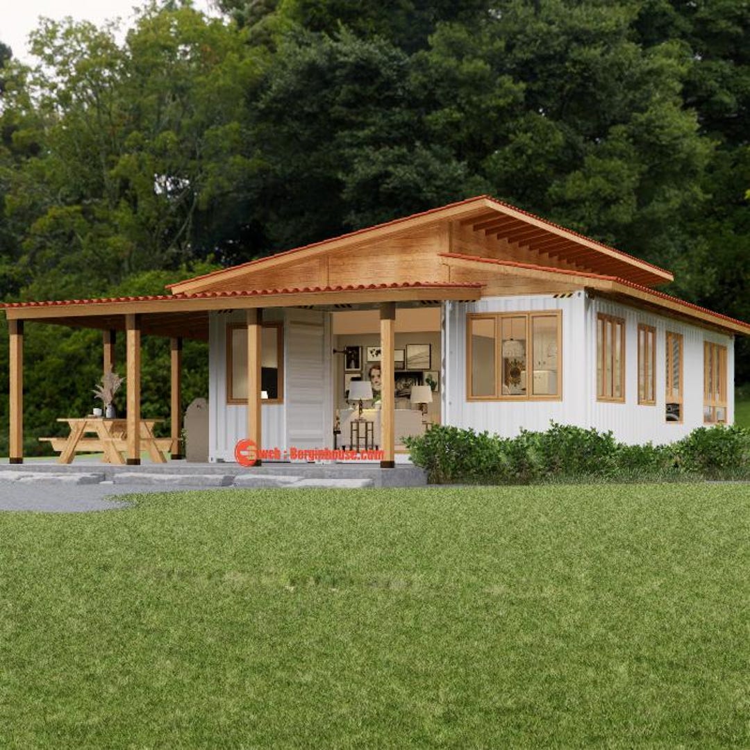 3x40' Container Home Plans 3 Bedrooms -1 Bathroom- Container House ...