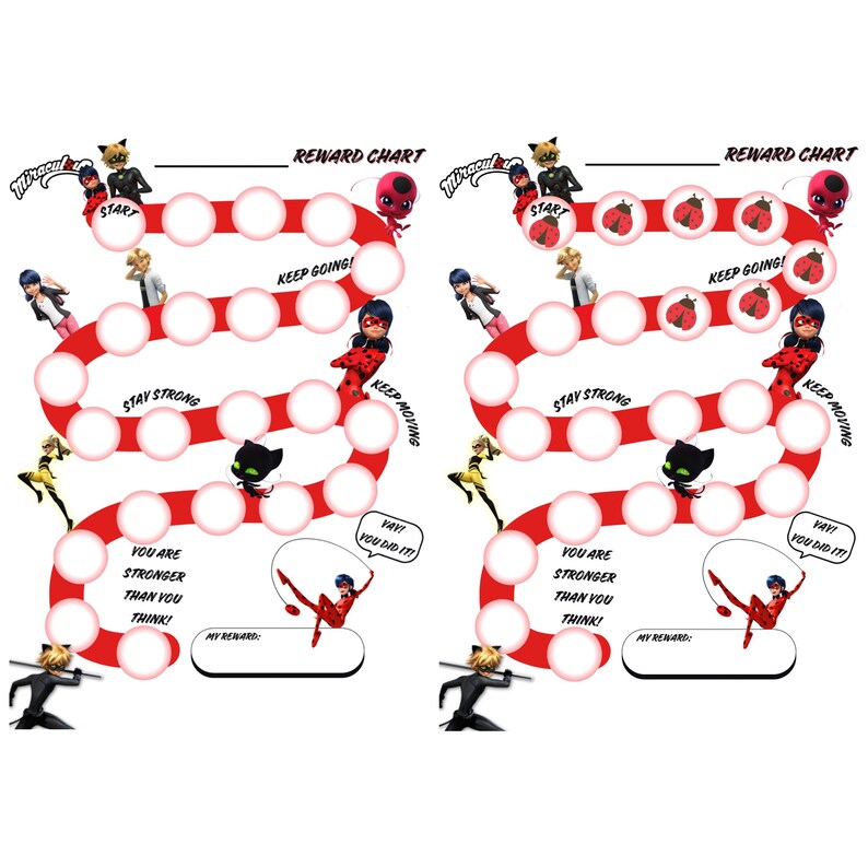 Miraculous Ladybug Reward Chart | Printable Chart - Daily Chore Chart ...