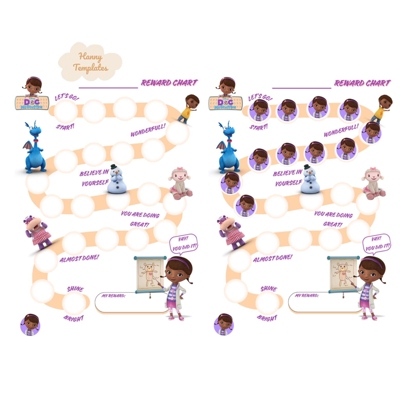 Doc Mcstuffins Reward Chart | Printable Behavior Chart - Daily Chore ...