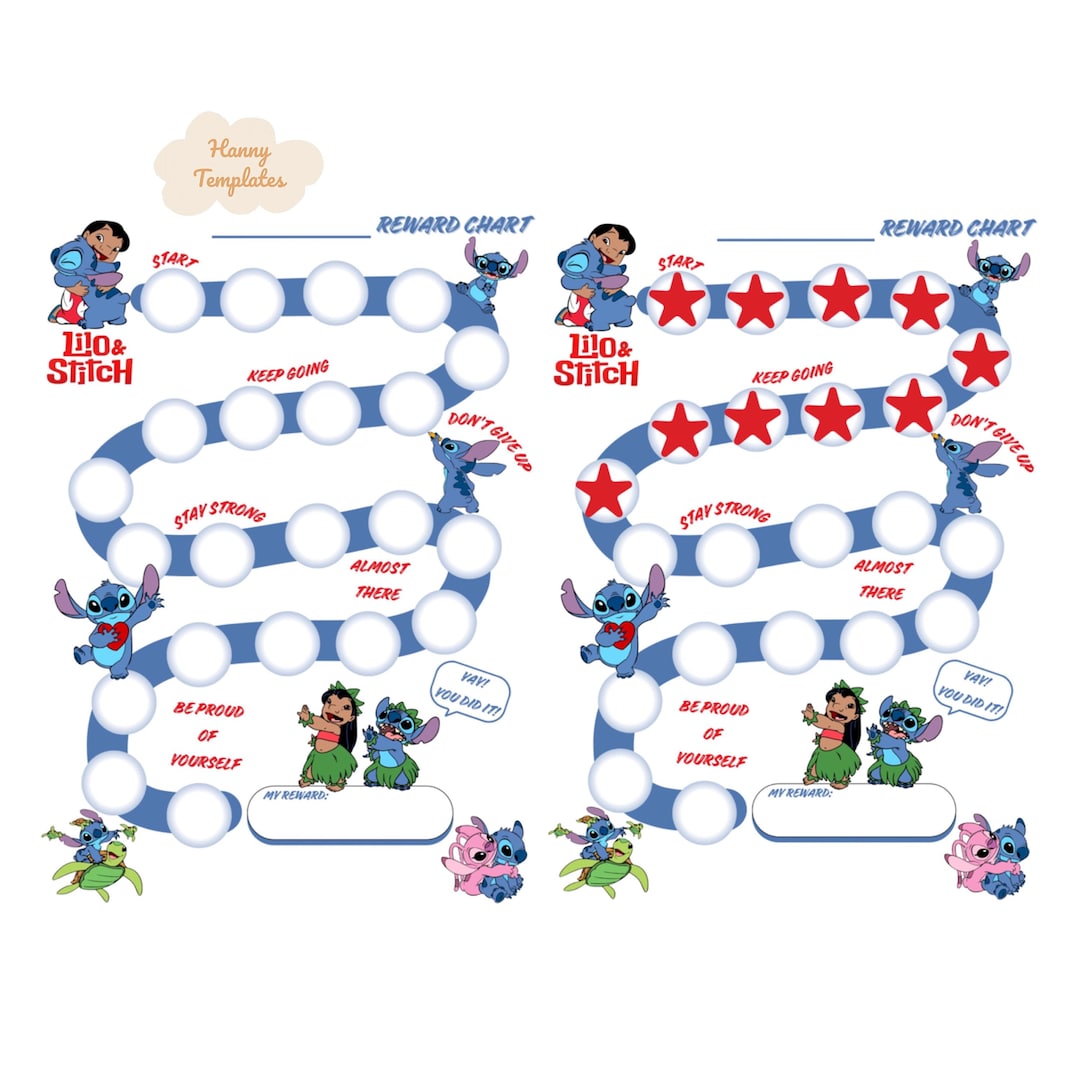 Lilo & Stitch Reward Chart | Printable Behavior Chart - Daily Chore ...
