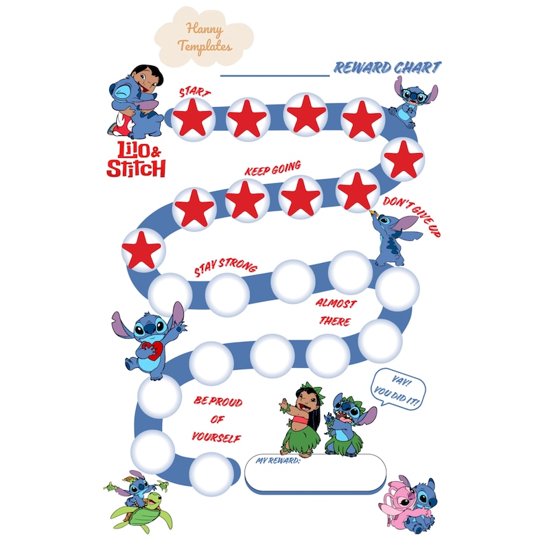 Lilo & Stitch Reward Chart | Printable Behavior Chart - Daily Chore ...