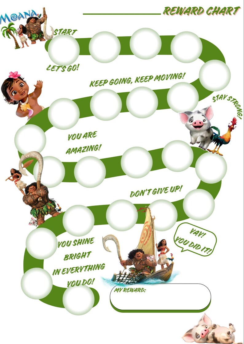 Moana Reward Chart | Printable Behavior Chart - Daily Chore Chart ...