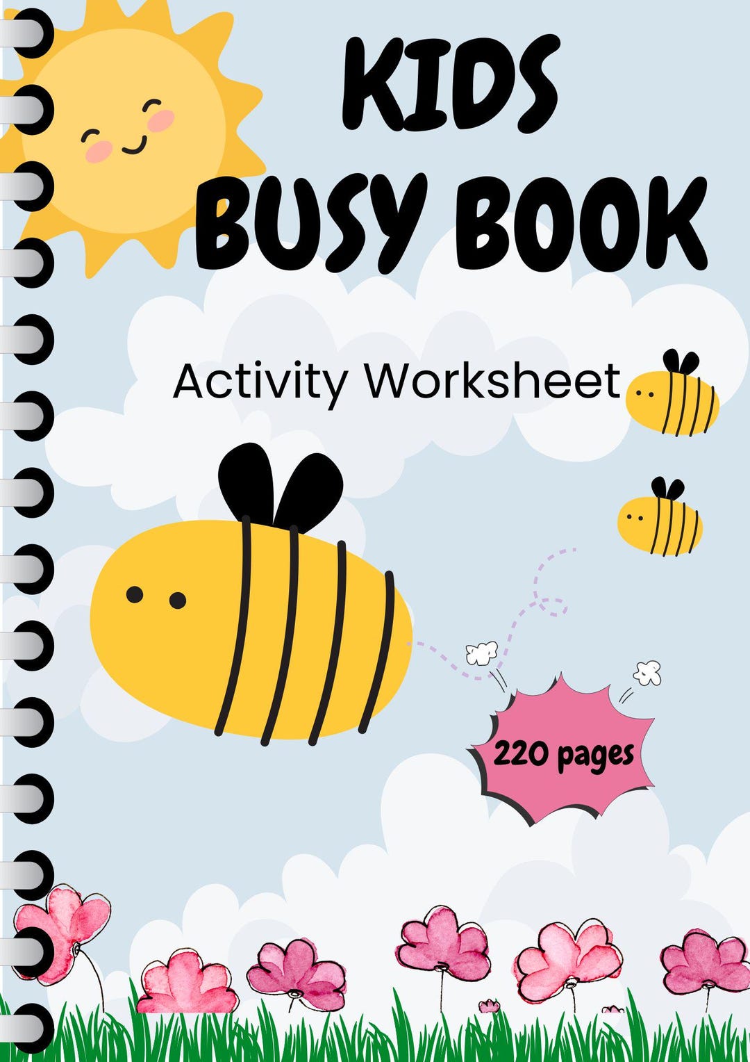 Kids Busy Book Worksheet, Coloring, Writing Practice, Counting, Maze ...