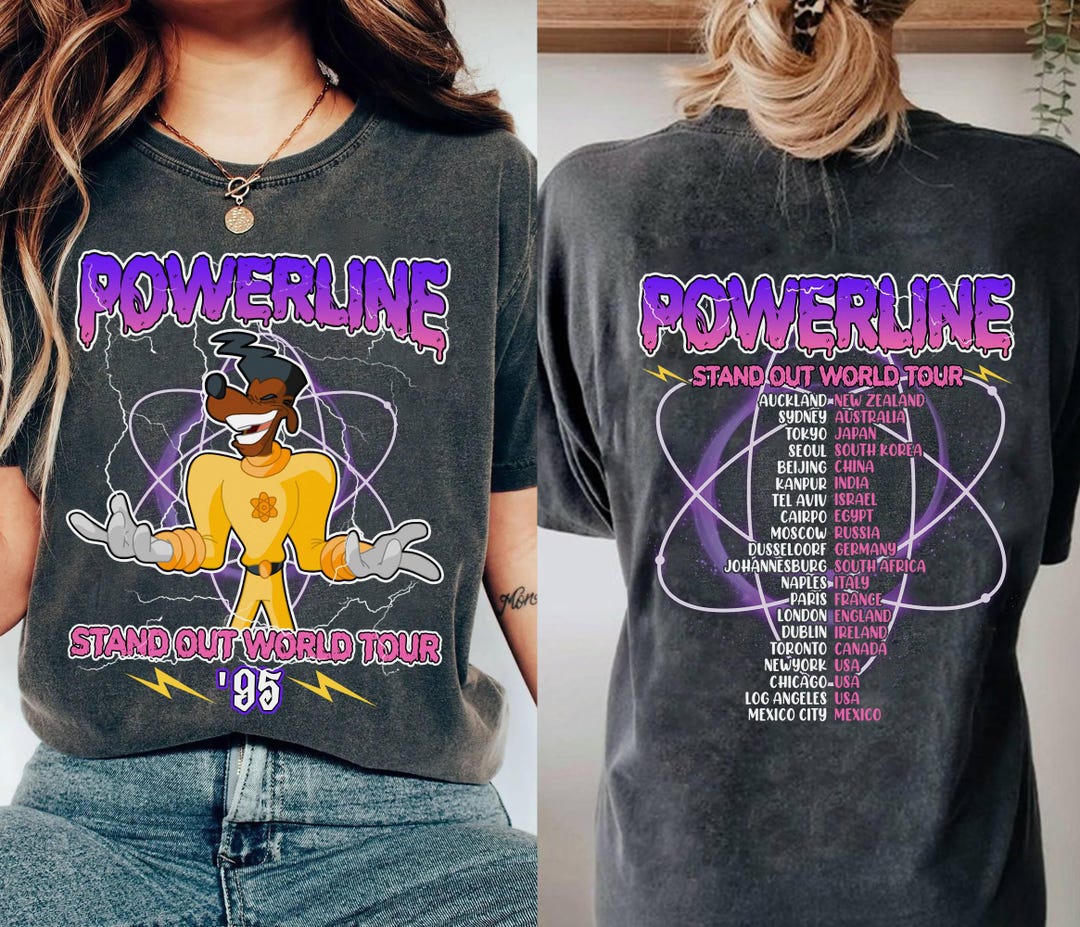 Goofy Movie Powerline Stand Out Tour 95 Sweatshirt | Goofy World Tour ...