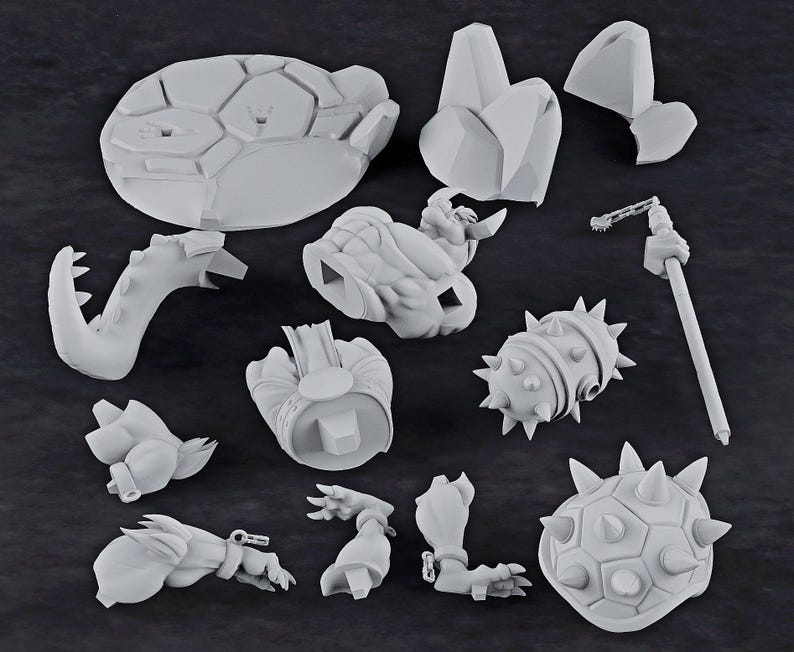 Bowser "barbowser" 3D Print Model STL File for FDM/RESIN 3D Printers ...