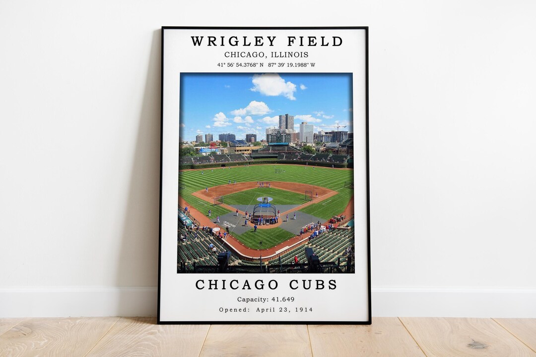 Wrigley Field , Wrigley Field Poster, Wrigley Field Wall Art, Wrigley ...