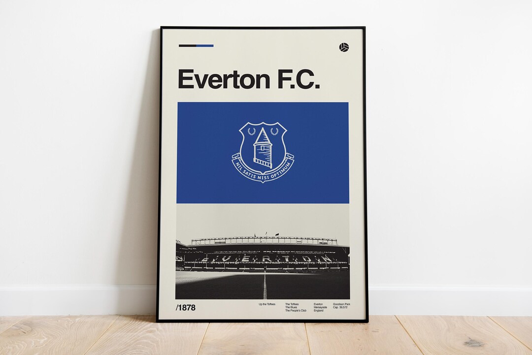 Goodison Park Poster, Everton Poster, Goodison Park Stadium Print ...