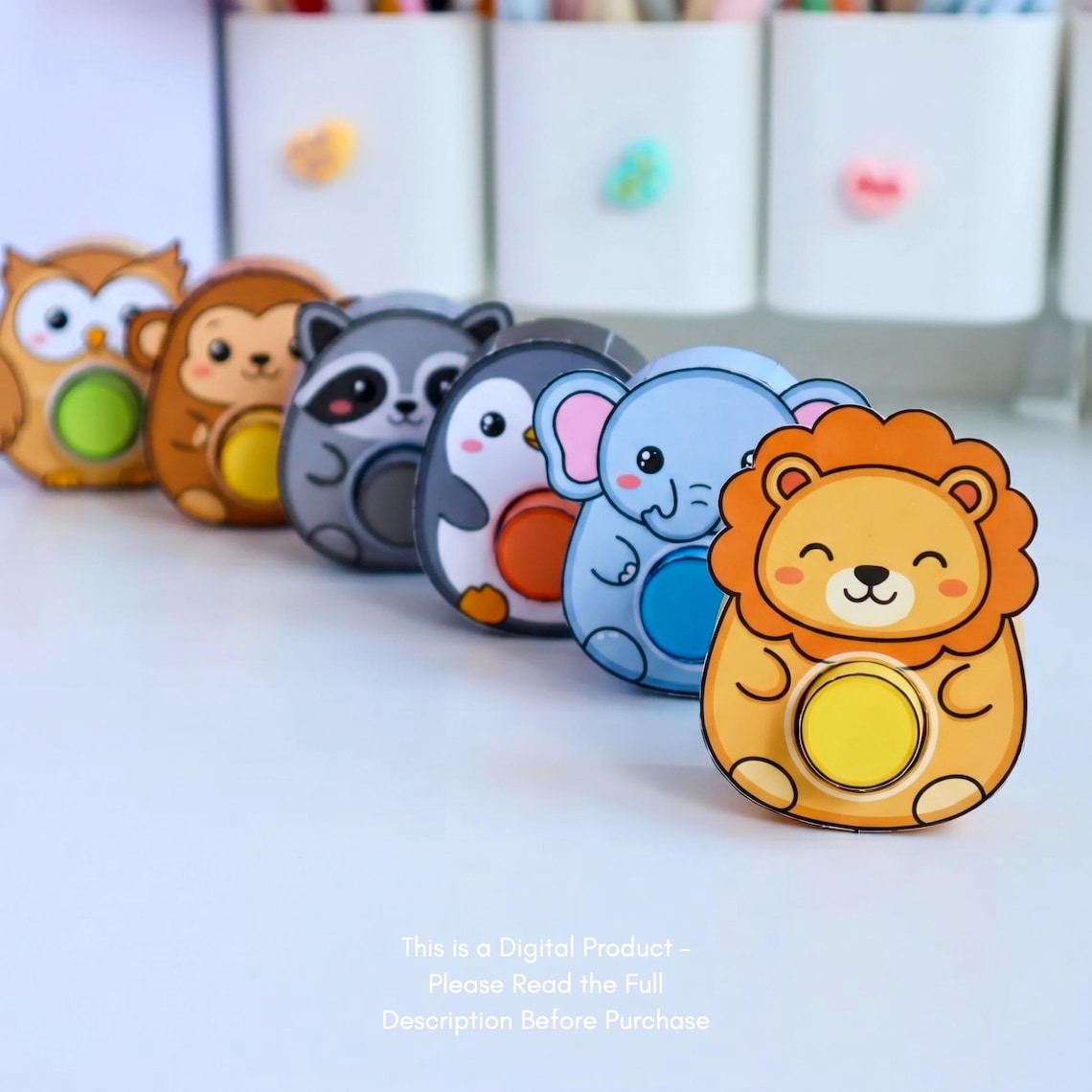 DIY Clicker Toy Printable, Animal Paper Craft, Sensory Fidget Toy (PDF ...