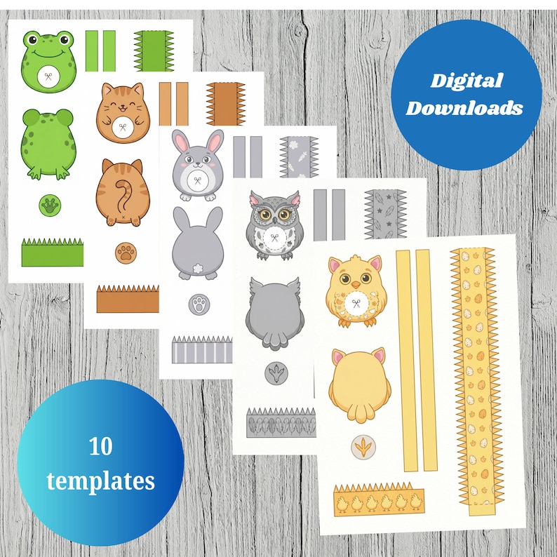 DIY Clicker Toy Printable, Animal Paper Craft, Sensory Fidget Toy (PDF ...