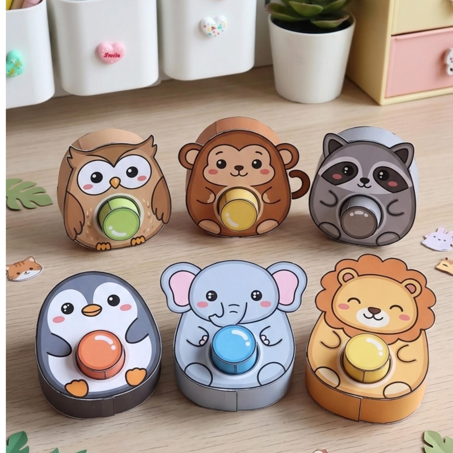 DIY Clicker Toy Printable, Animal Paper Craft, Sensory Fidget Toy (PDF ...
