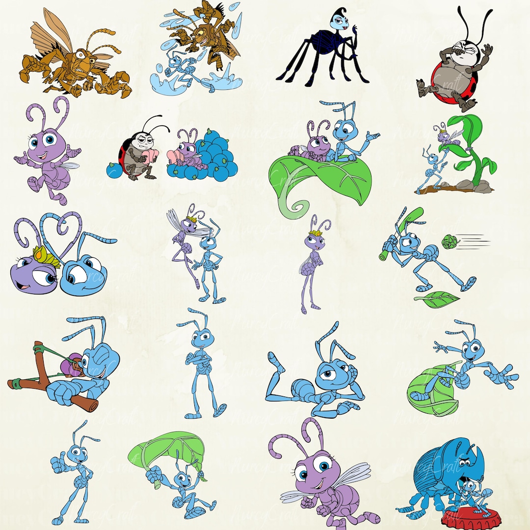 A Bug's Life Clipart 20 SVG Bundle, A Bug's Life SVG Bundle for Shirt ...