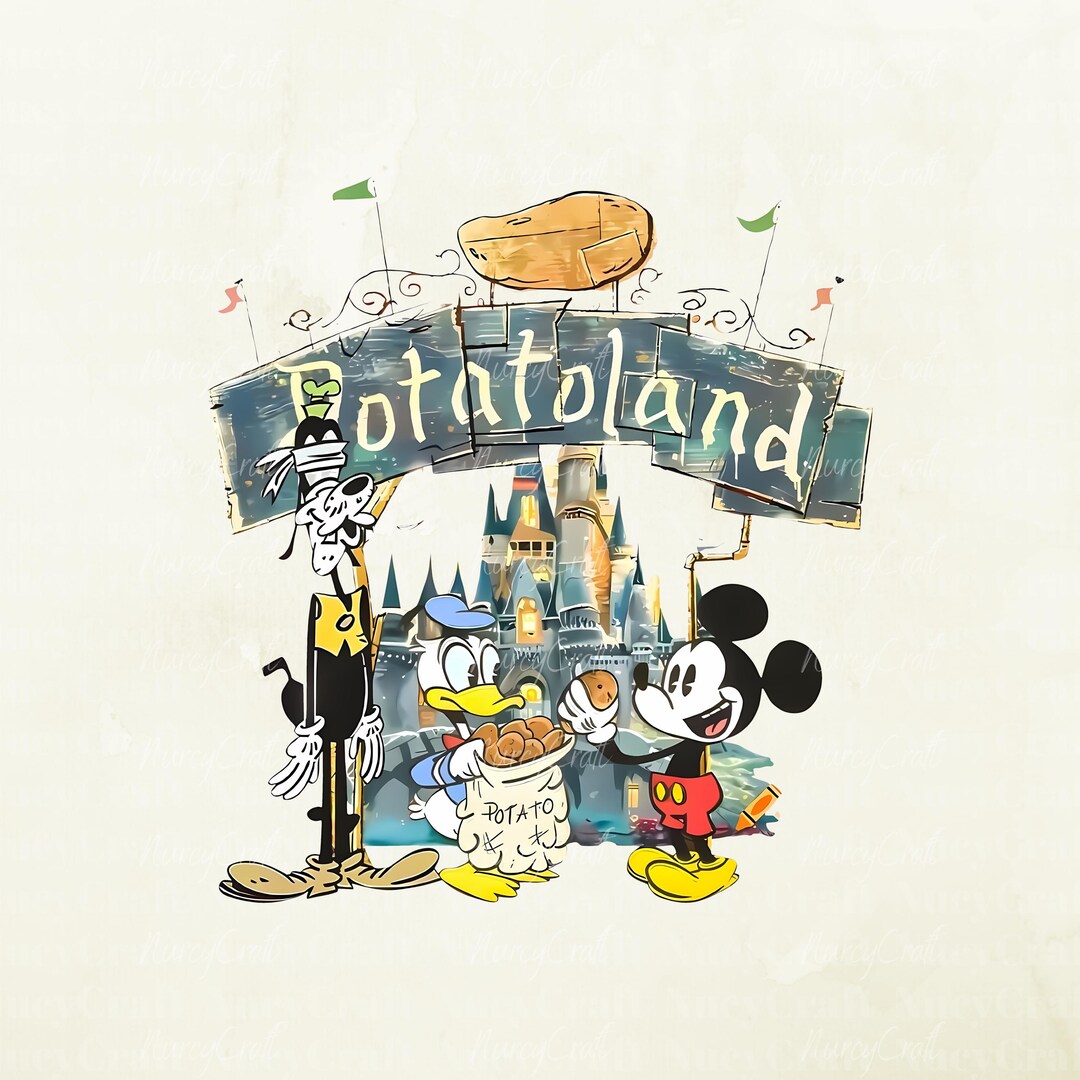 Disney Potatoland Mickey and Friends PNG, Disneyland Family Png, Mickey ...