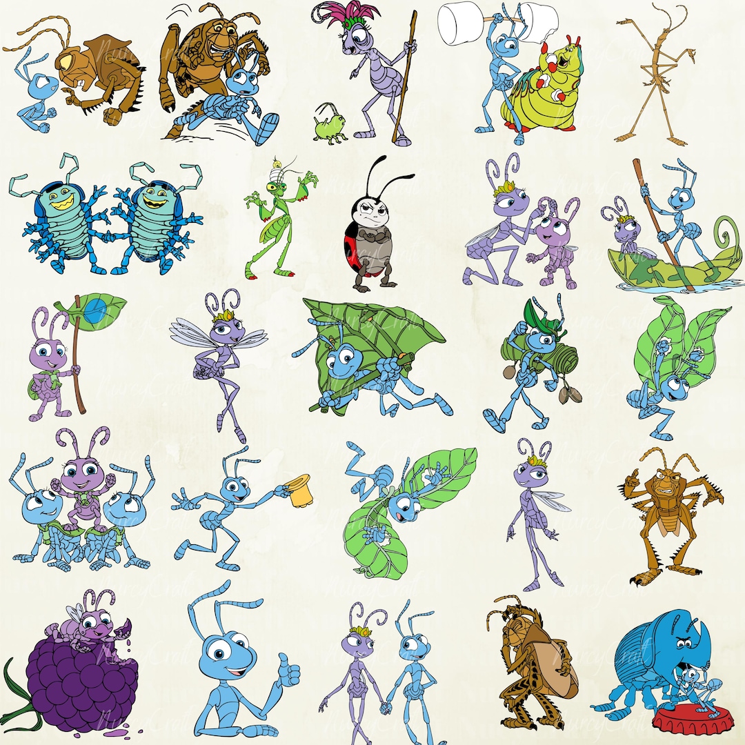 A Bug's Life Clipart 25 SVG Bundle, A Bug's Life SVG Bundle for Shirt ...
