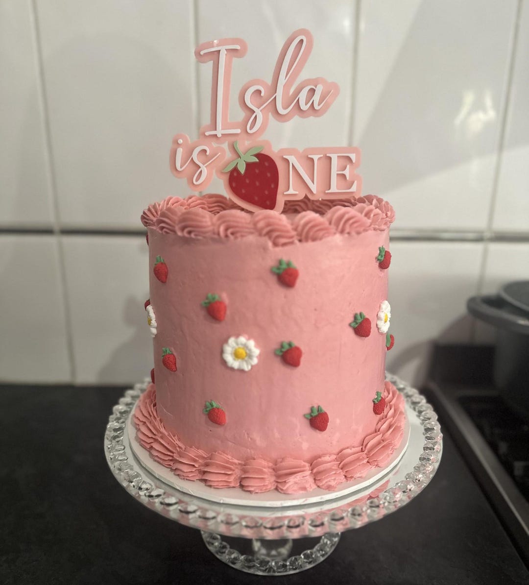 Berry First Birthday Cake Topper - Etsy