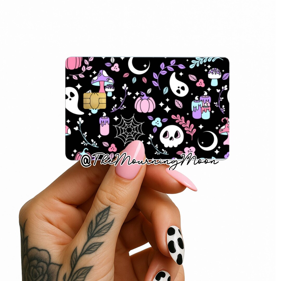 Spooky Pattern Credit Card Skin Sticker - Etsy