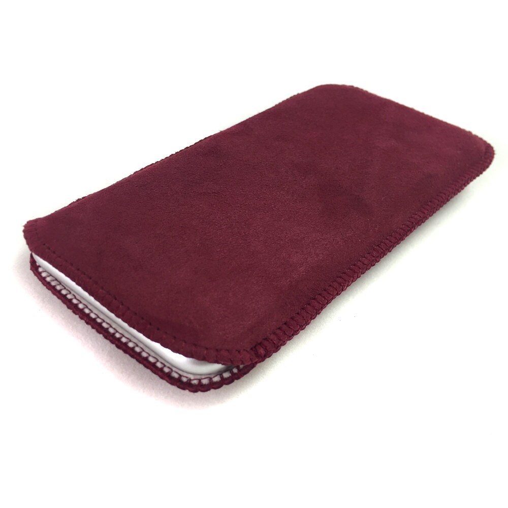 Marsala Red Suede Phone Case, Made to Measure; Real Leather - Etsy