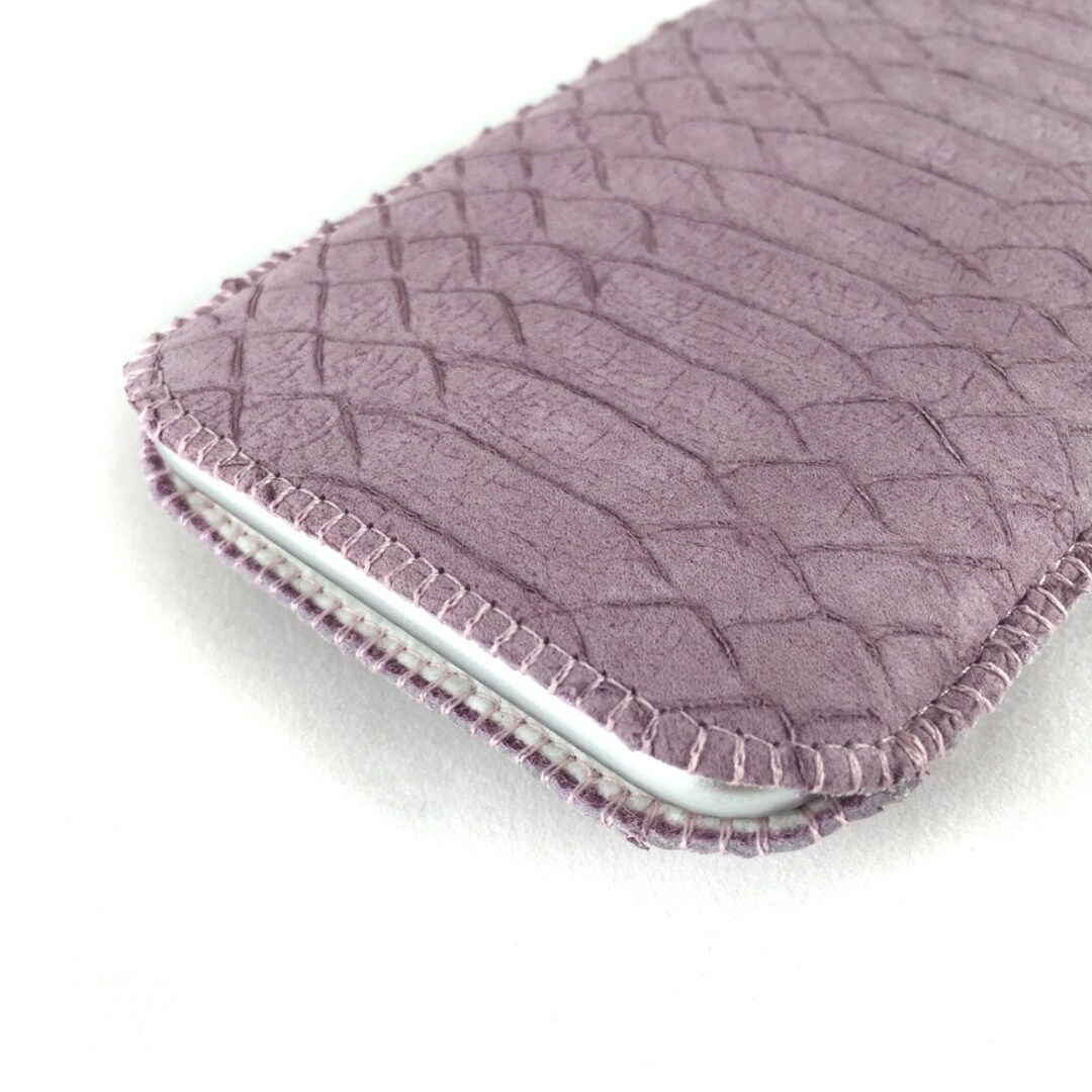 Buy Lilac Python Snake Embossed Leather Phone Case Custom-made Online ...