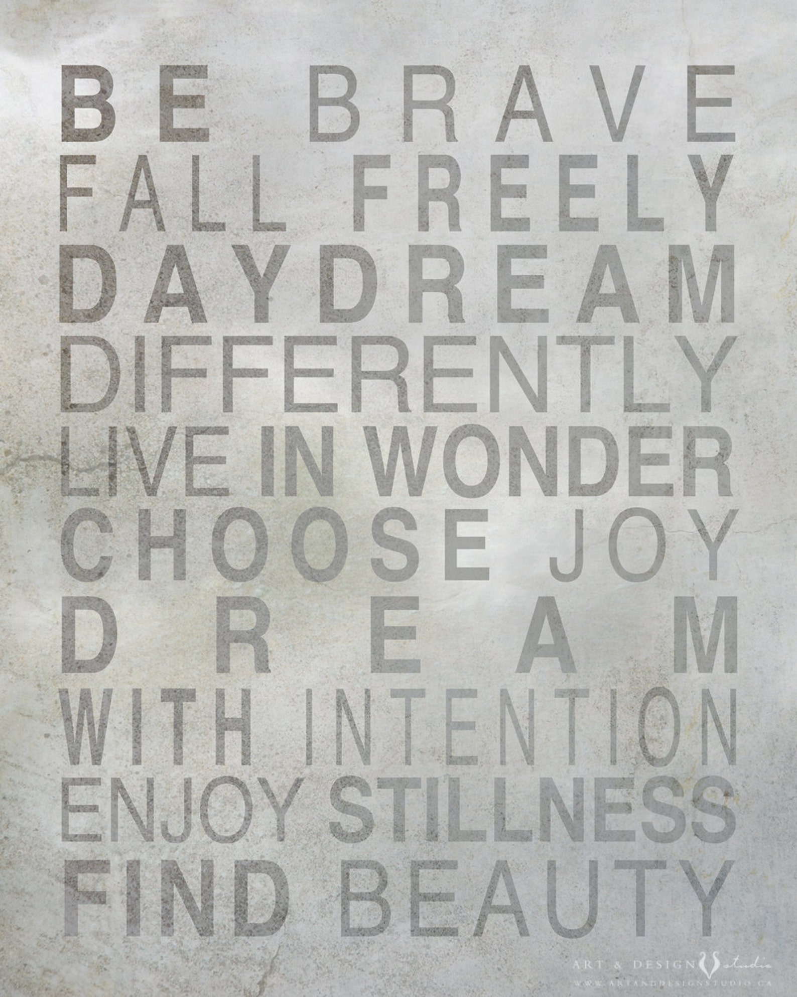 Custom Quote Print Life Quote Poster Be Brave Subway Style - Etsy