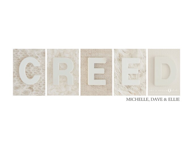 Personalized Last Name Art, Last Lame Letter Art, Personalized Alphabet ...