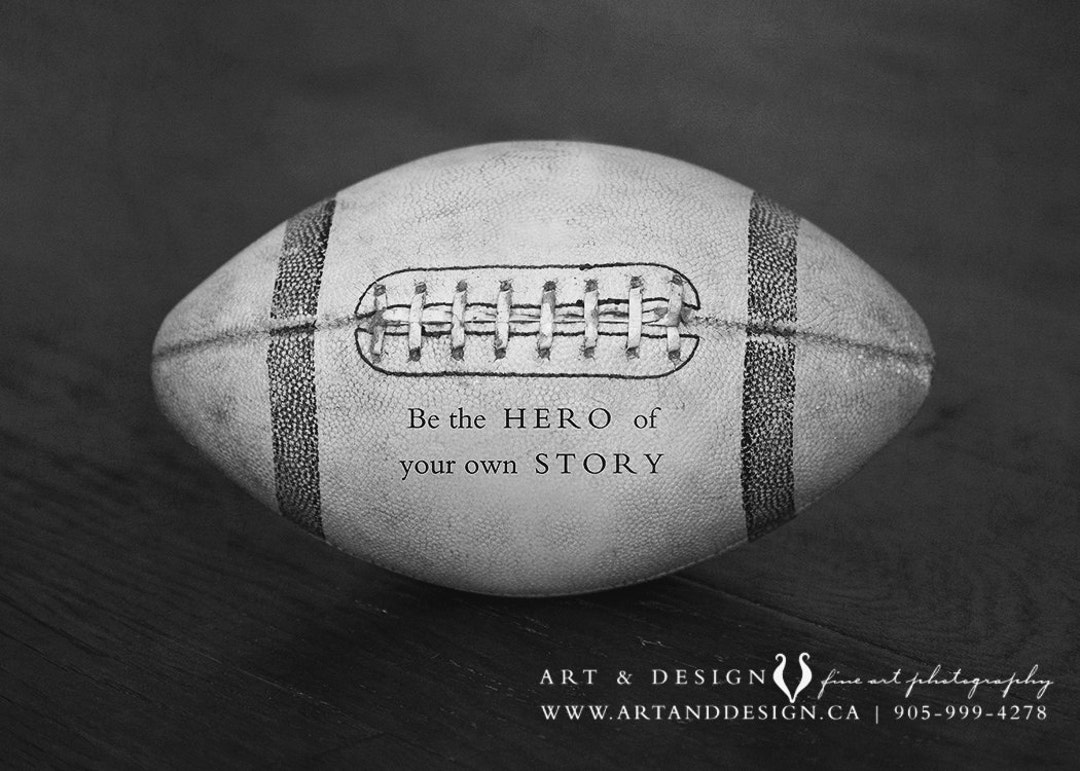 Inspirational Sports Art Print, Sport Quote, Football Photography, Man ...