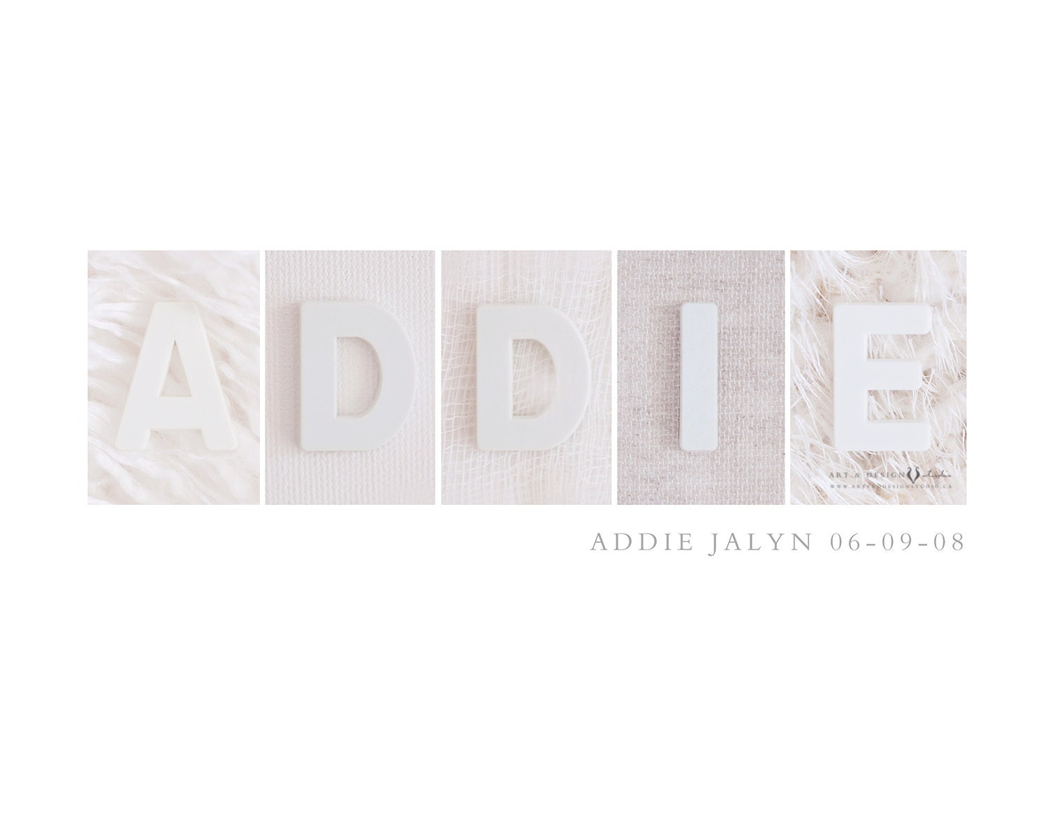 Baby Girl Name Print Alphabet Photography Print Custom Name - Etsy
