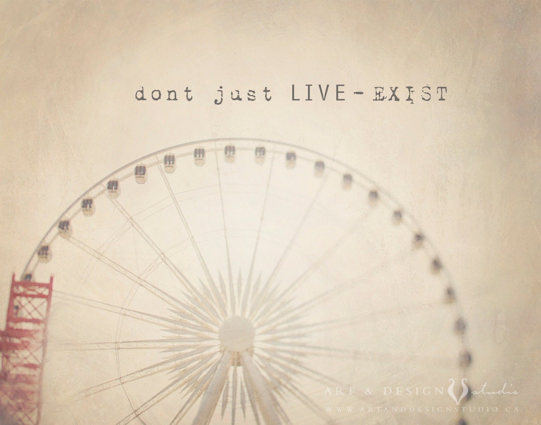 Carnival Photography Ferris Wheel Inspirational Quote Print - Etsy