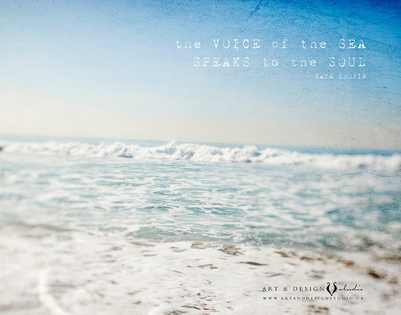 Inspirational Beach Art Ocean Quotes Ocean Photograph | Etsy