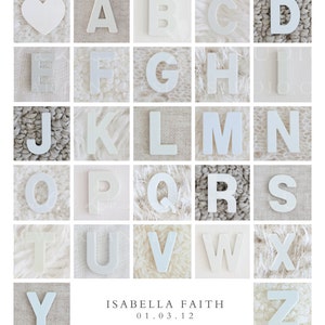 Alphabet Poster, ABC Poster for Kids, ABC Wall Art, Alphabet Name Art ...