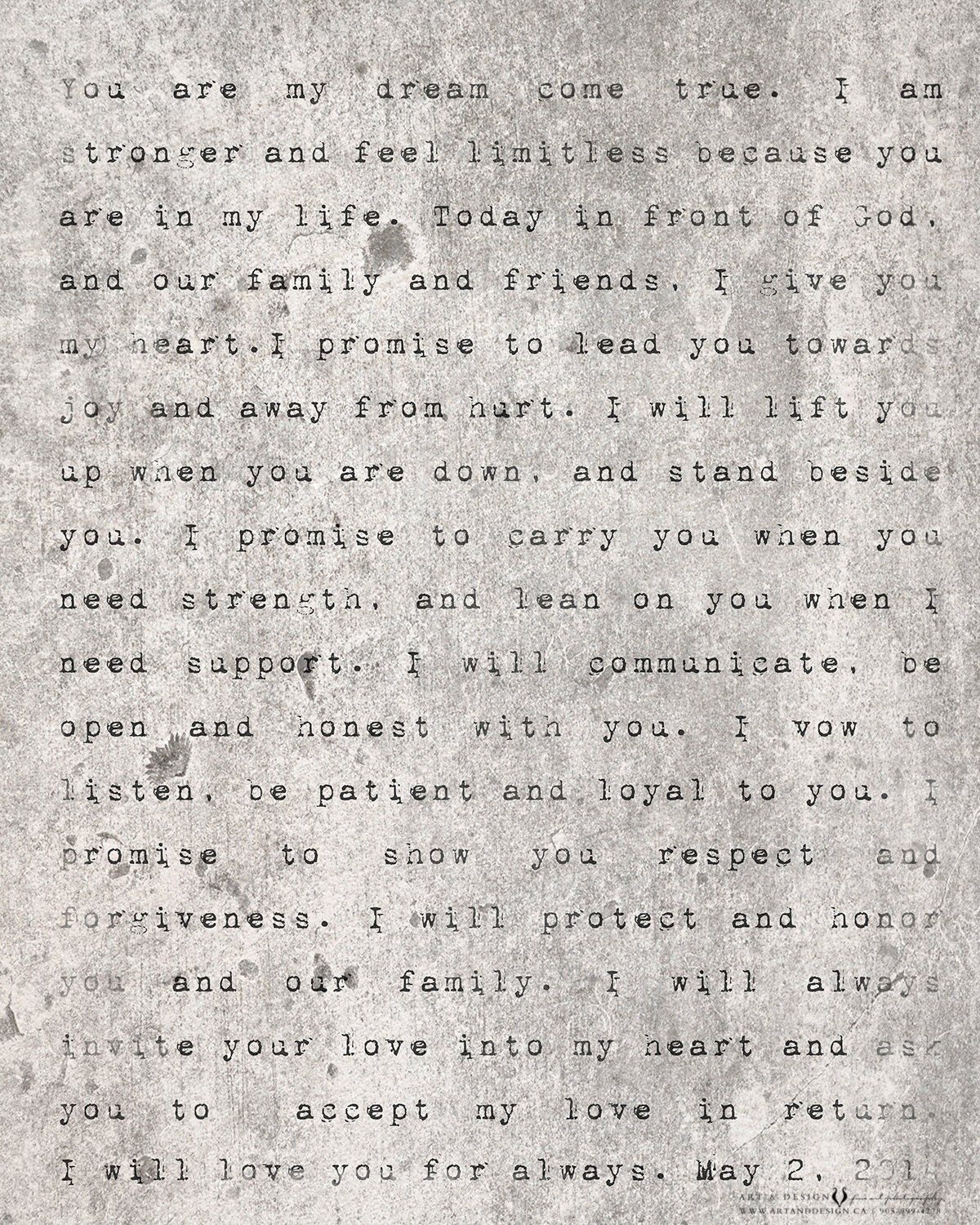 Wedding Vow Print Wedding Vows Renewal Unique Husband Gift | Etsy