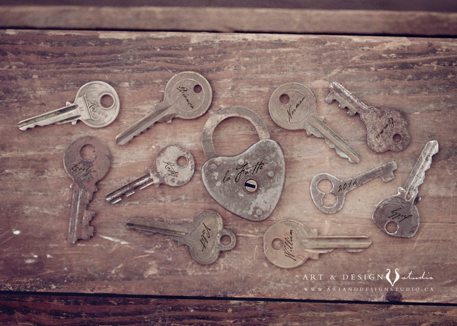 Family Name Key Art Family Tree Name Personalized Art Entry | Etsy