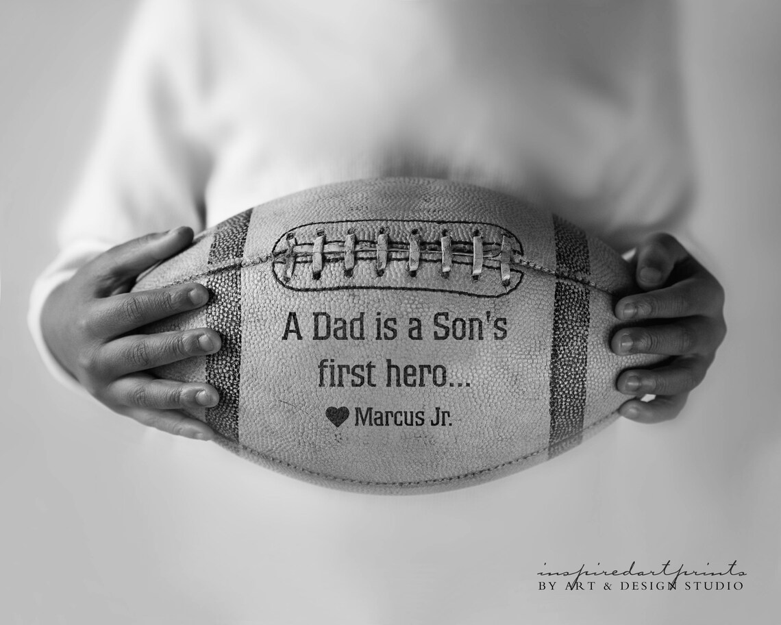 Dad A Son's First Hero Print Custom Dad Gifts | Etsy