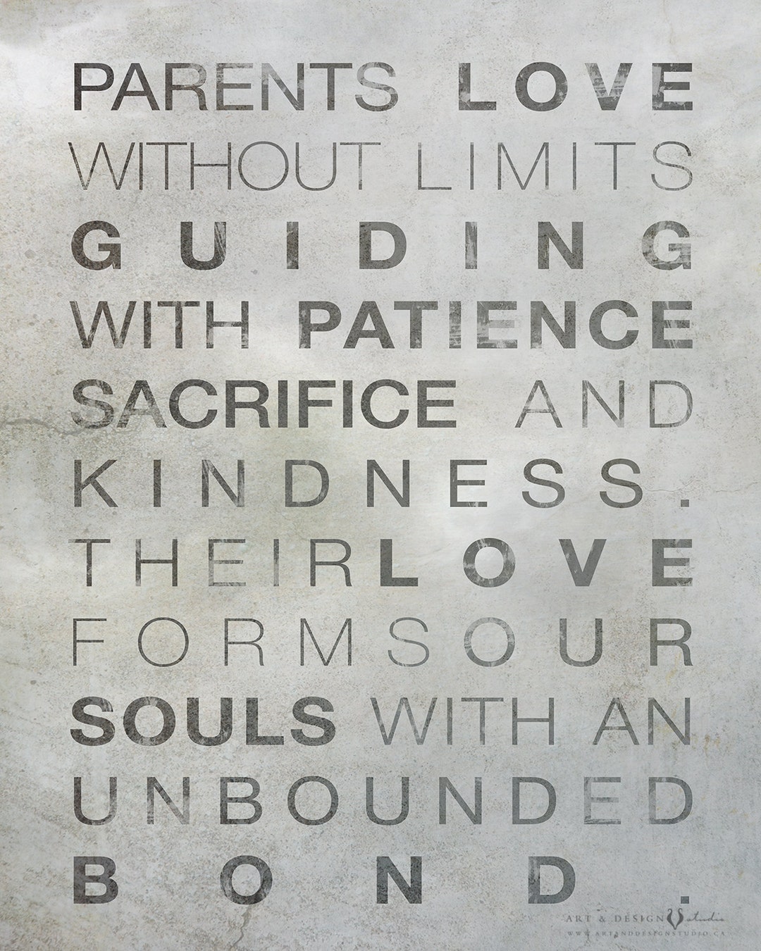 Parent Gift - Inspirational Parent Quote Art Print, Parent Wedding ...