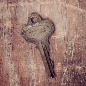 Inspirational Key Art Print, Inspirational Quote Print, Salvaged Key ...