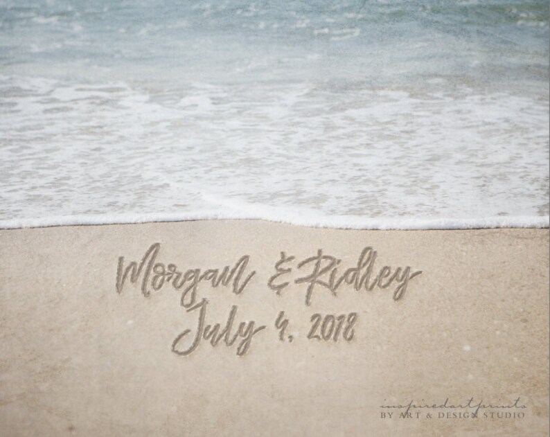 Message in Sand Names in Sand Personalized Photo Beach | Etsy