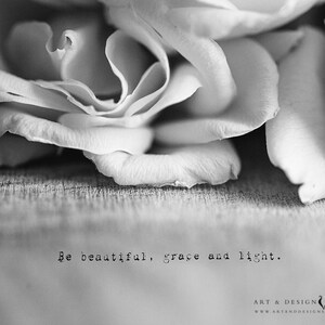 Inspirational Floral Art Print, Inspirational Quote With Flowers ...