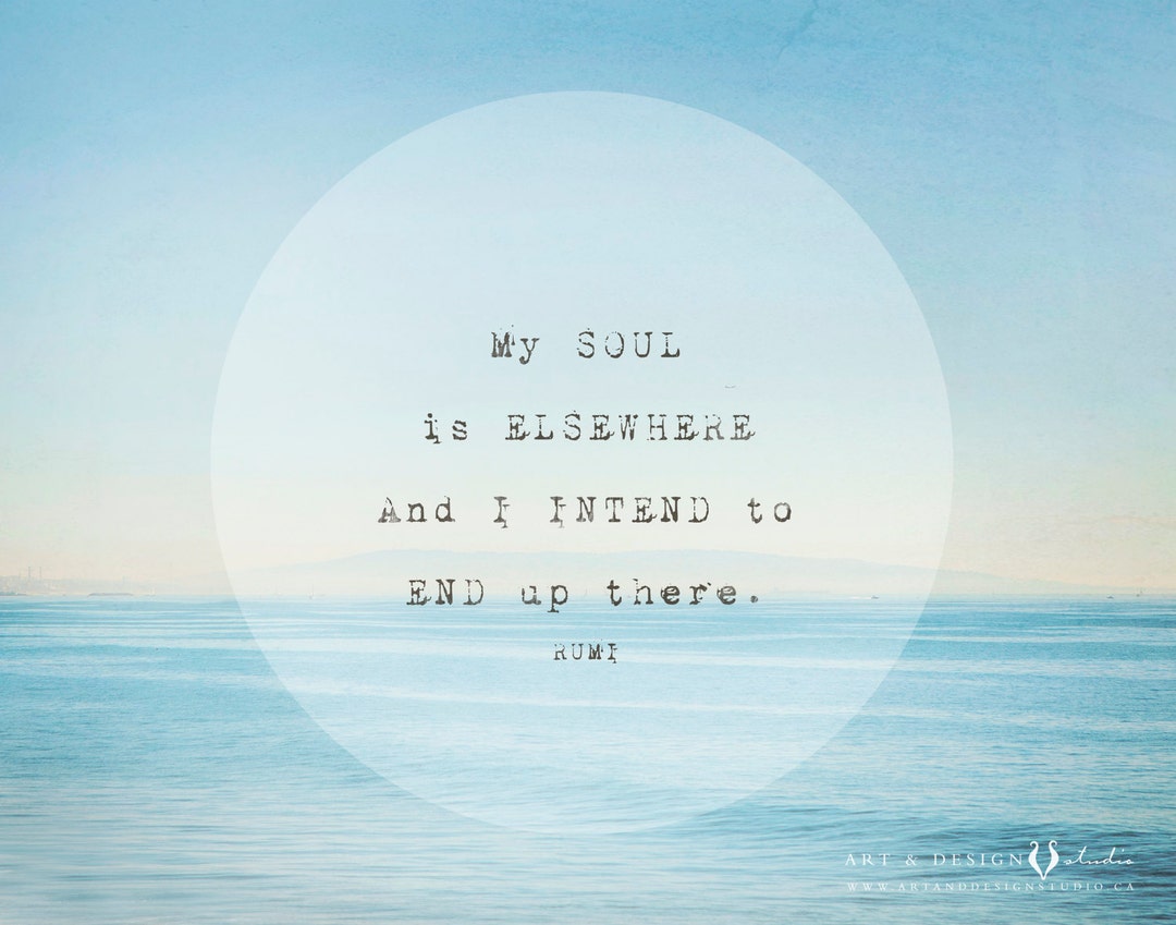 Rumi Quote, Ocean Print, Beach House Decor, Beach Bathroom Decor ...