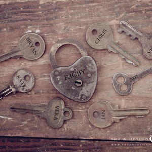 Key Art Print, Personalized Family Prints, Family Gifts, Industrial ...