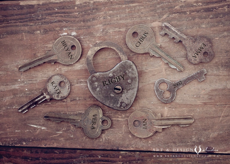 Key Art Print Personalized Family Prints Family Gifts - Etsy