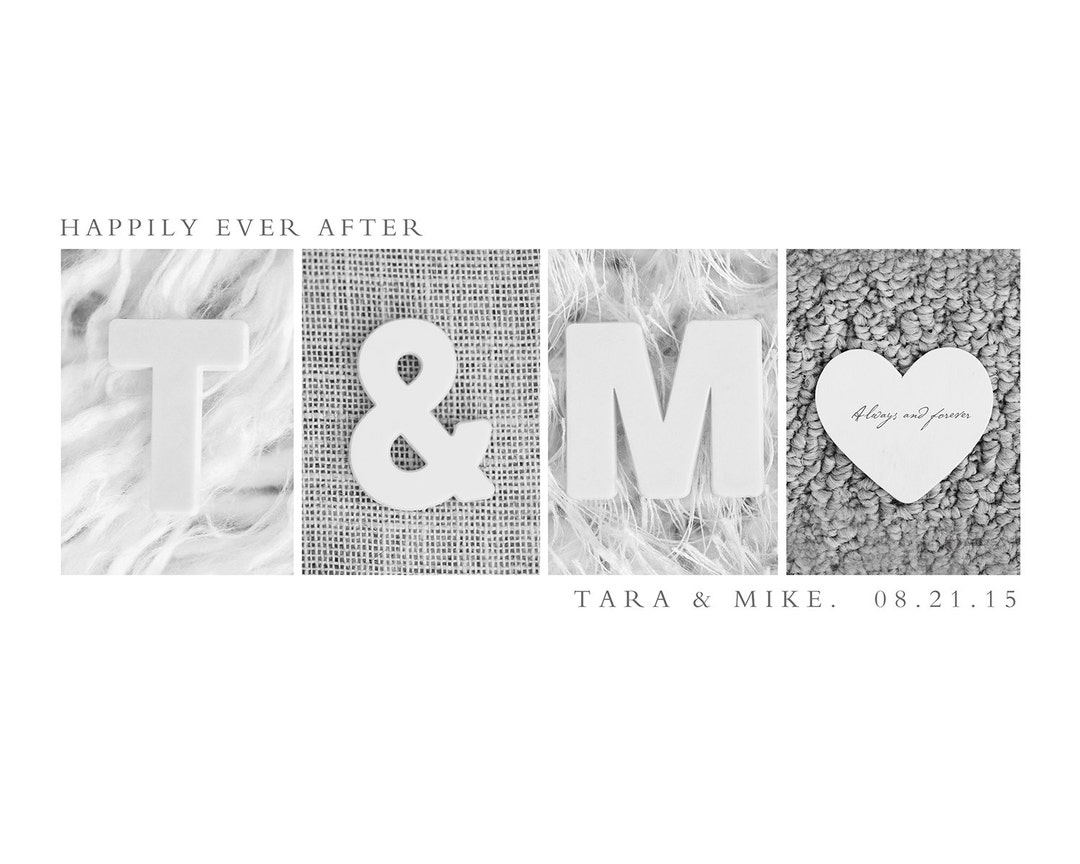 Custom Wedding Gift, Alphabet Letters Photography, Personalized Wedding ...