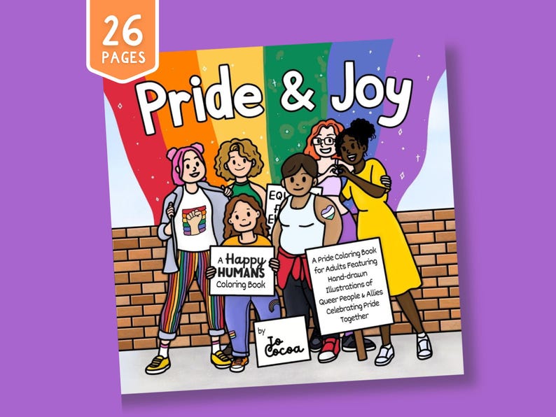 Pride & Joy | 26 Printable Coloring Pages for Adults | Hand-drawn ...