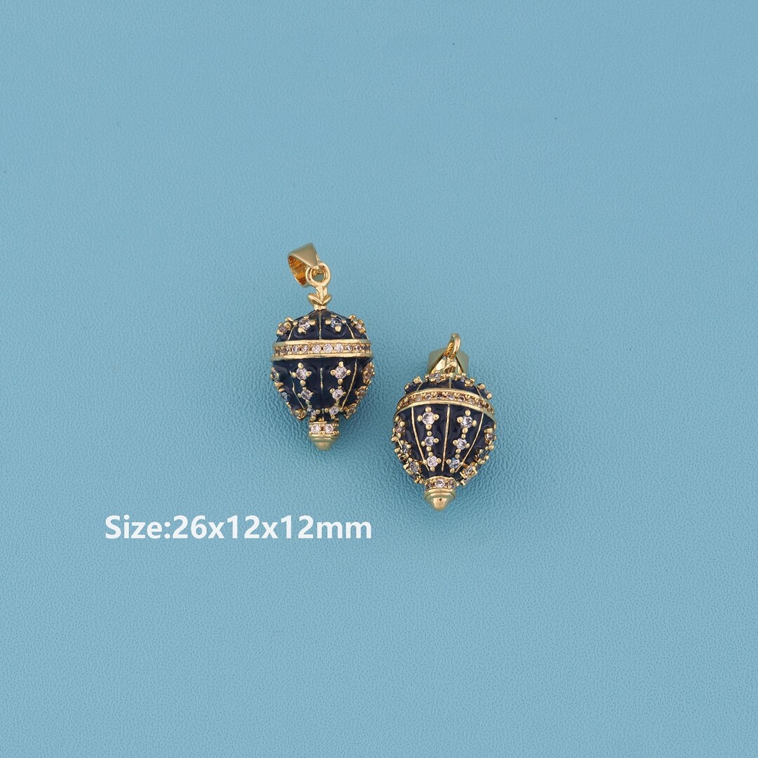 18K Gold Filled Hot Air Balloon Pendant,dainty CZ Balloon Charms ...