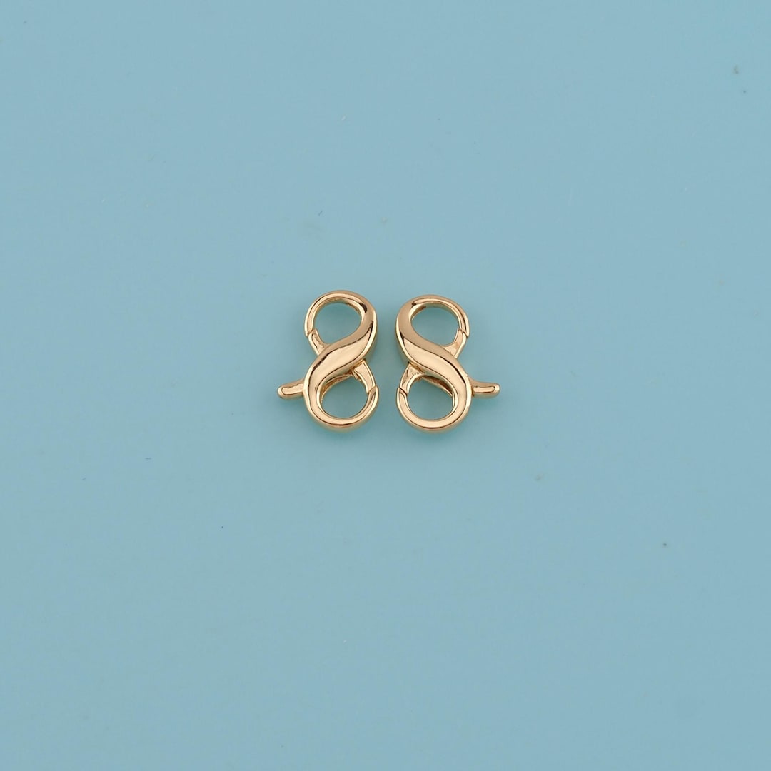 18K Gold Filled Figure 8 Clasp,double Opening Figure 8 Clasp Multi ...