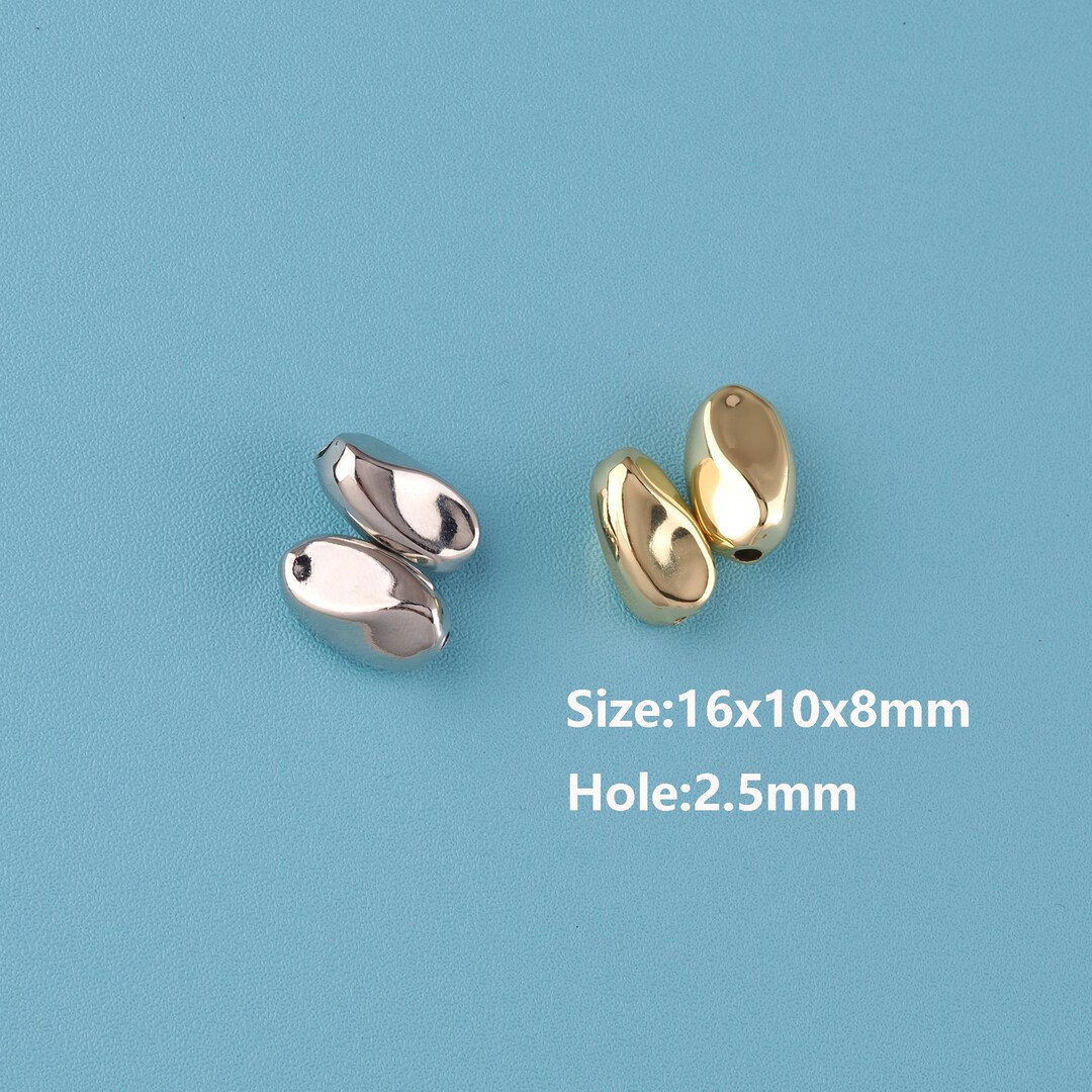 18K Gold Filled Oval Spacer Beads,irregular Oval Spacer Beads,gold ...