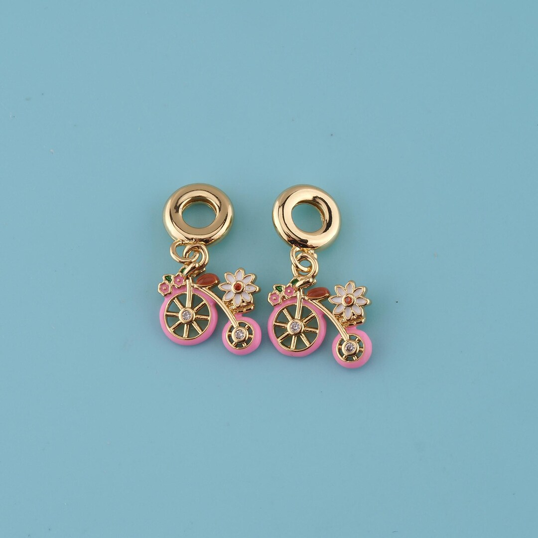 18K Gold Filled Bike Necklace,enamel Bike Pendant,girls Birthday Gift ...