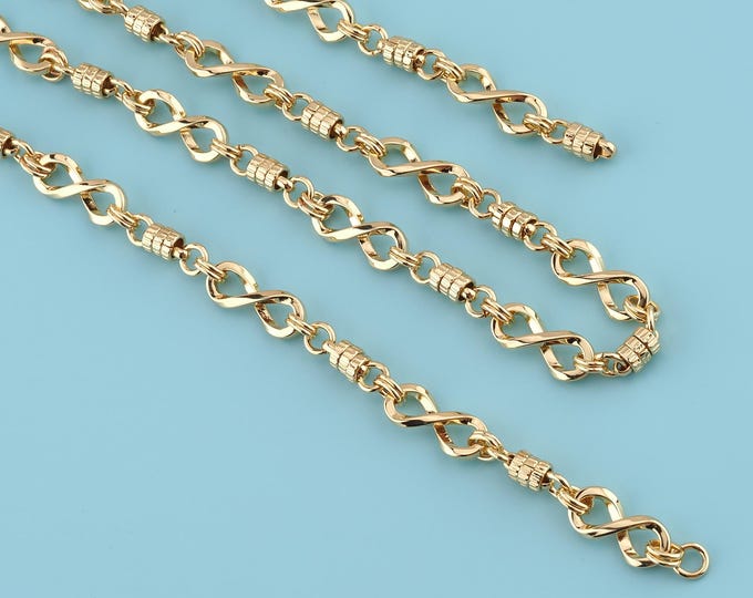 18K Gold Filled Round Chain Necklace,dainty Cable Chain,gold Twisted ...